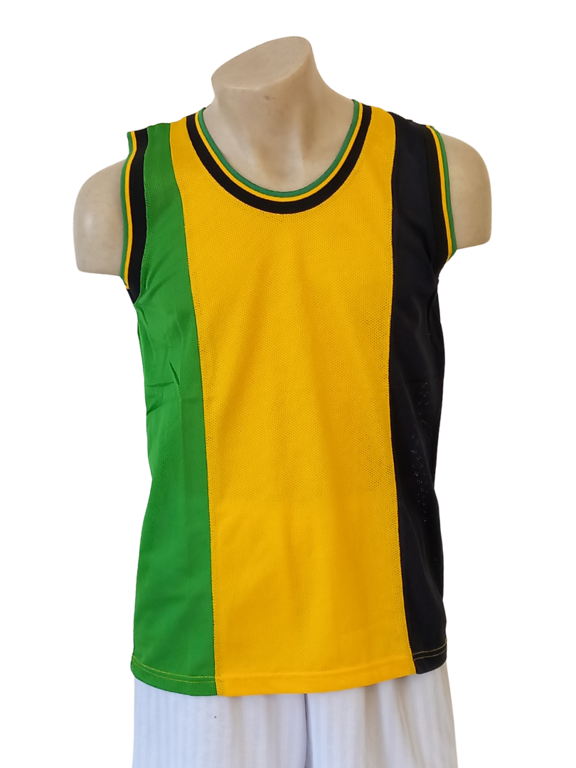 JAMAICA BLACK YELLOW GREEN COLOURS BASKETBALL VEST TOP CULTURE REGGAE ...