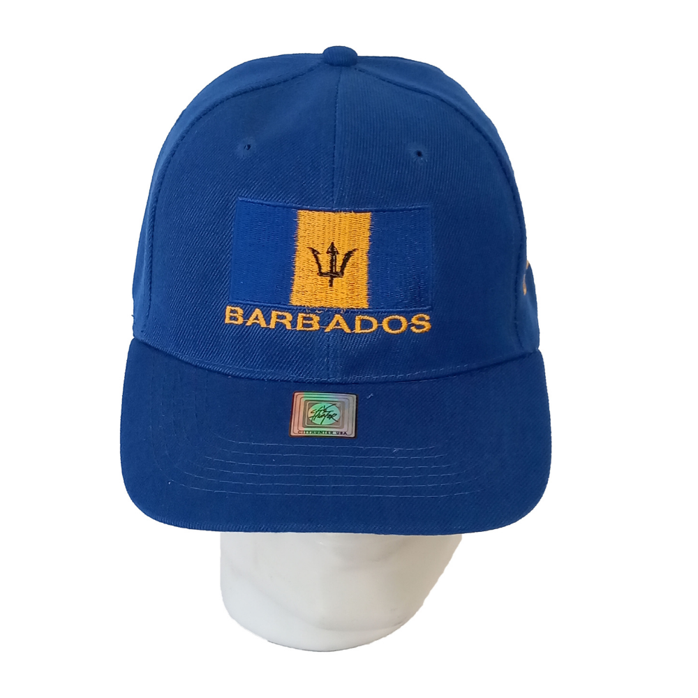 Barbados Flag Blue Embroidered Cap